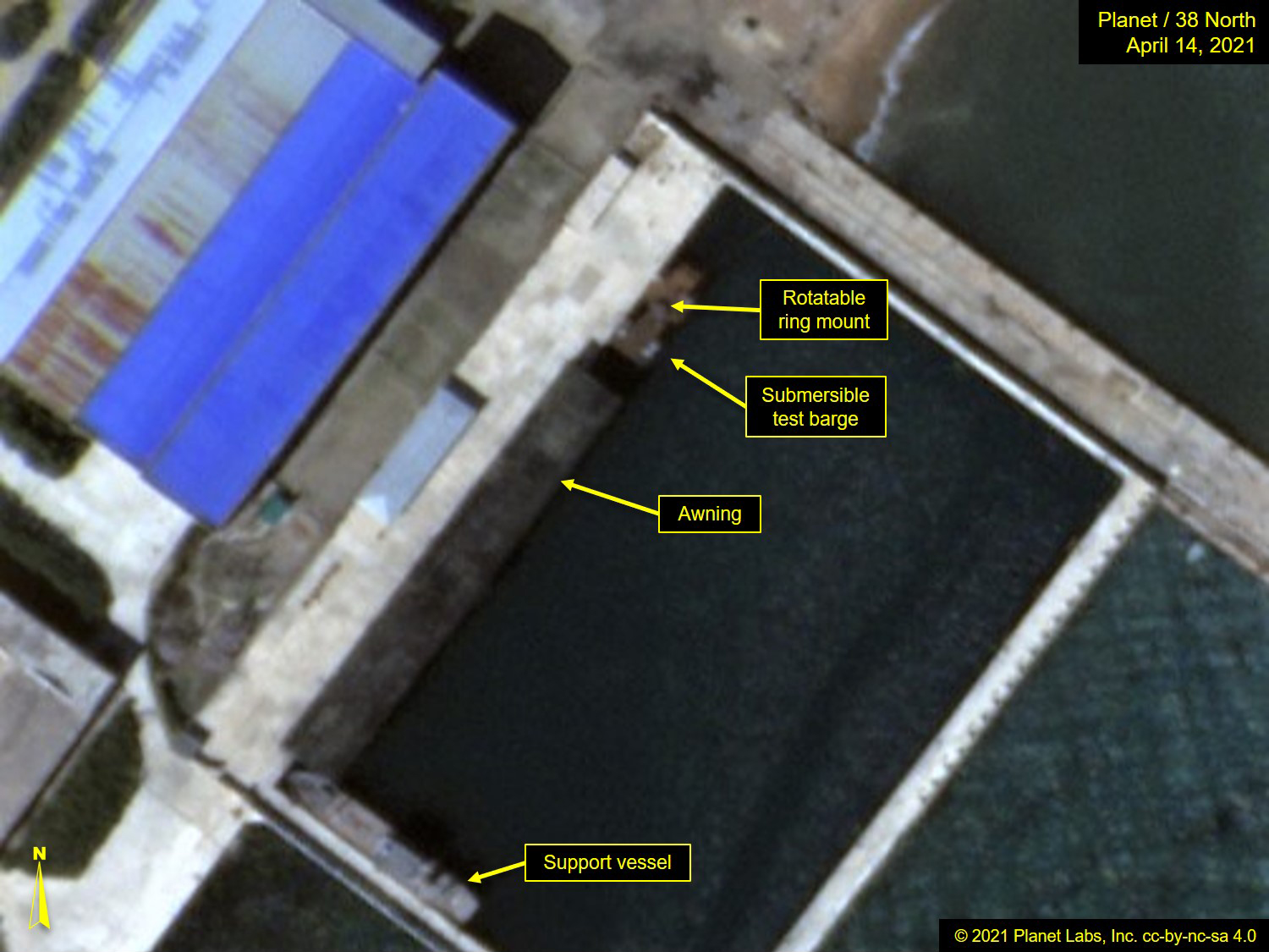 Sinpho South Shipyard: Submersible Missile Test Barge Returns to Secure ...