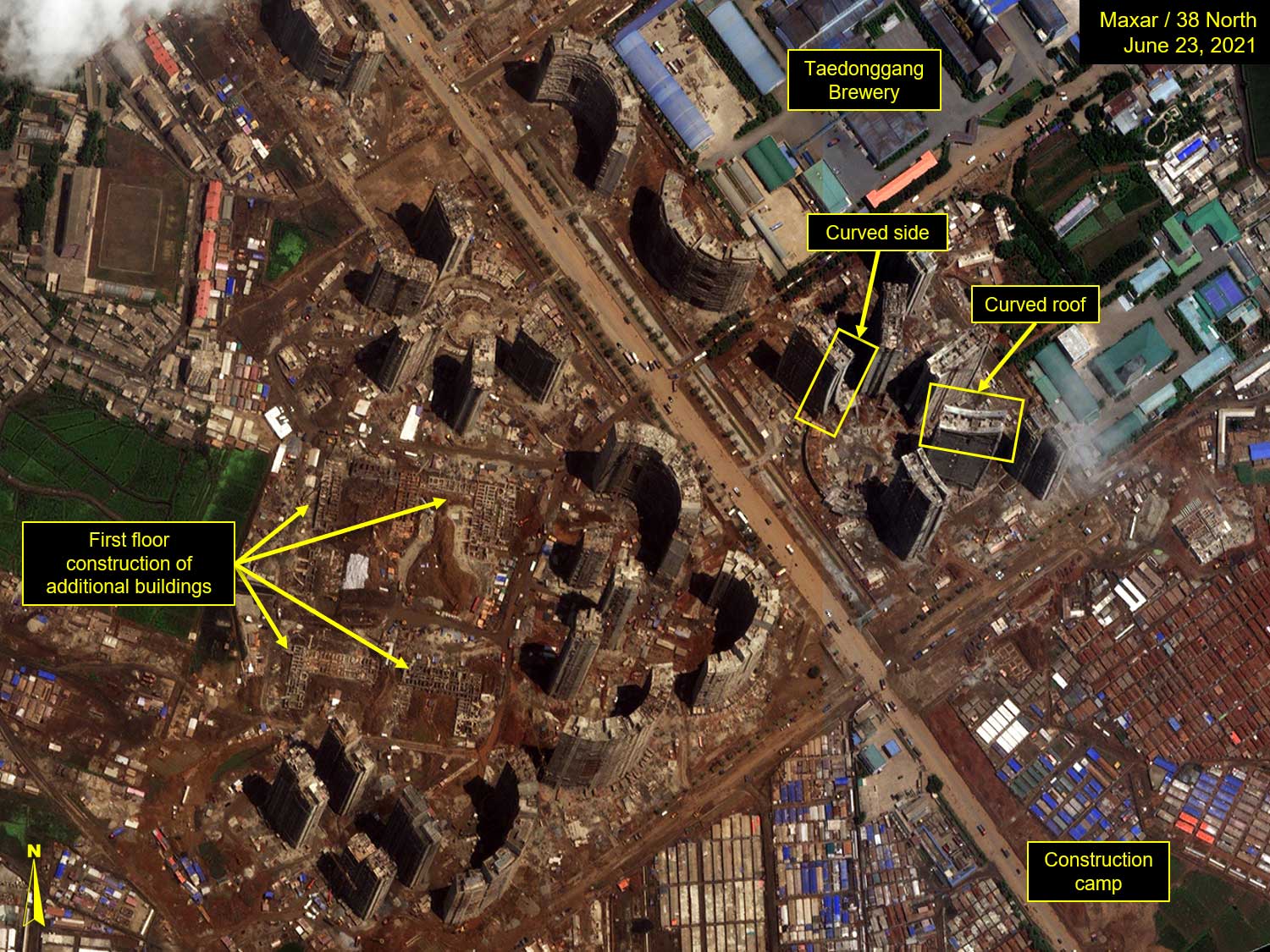 Pyongyang Speed: 34 High-Rise Apartments Rise in 3 Months - 38 North ...